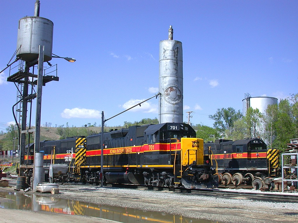 IAIS 701 and sister units await servicing at the IAIS's Diesel Facility